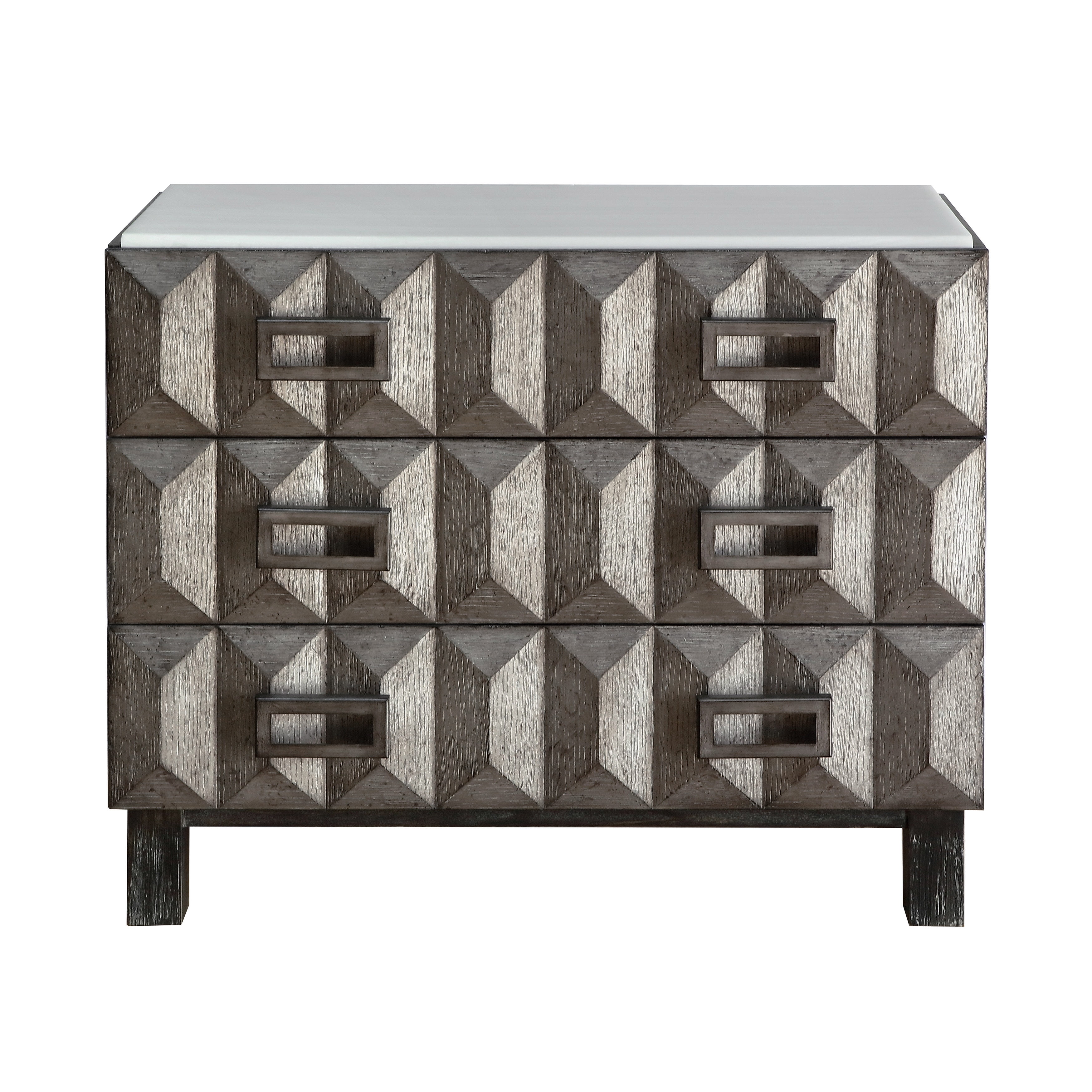 Home Meridian Geometric Three Drawer Chest - Walmart.com