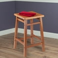 Winsome Wood Carter 24" Square Seat Counter Stool, Teak Finish ...