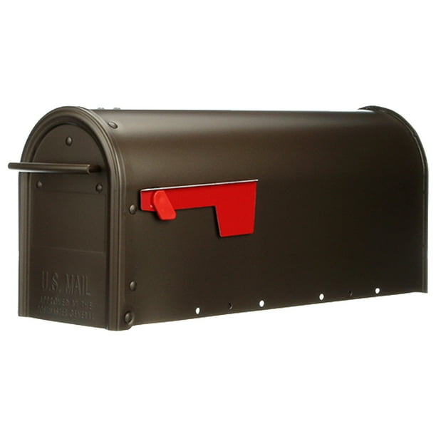 Gibraltar Mailboxes Franklin Medium, Steel, Post Mount Mailbox, Bronze ...