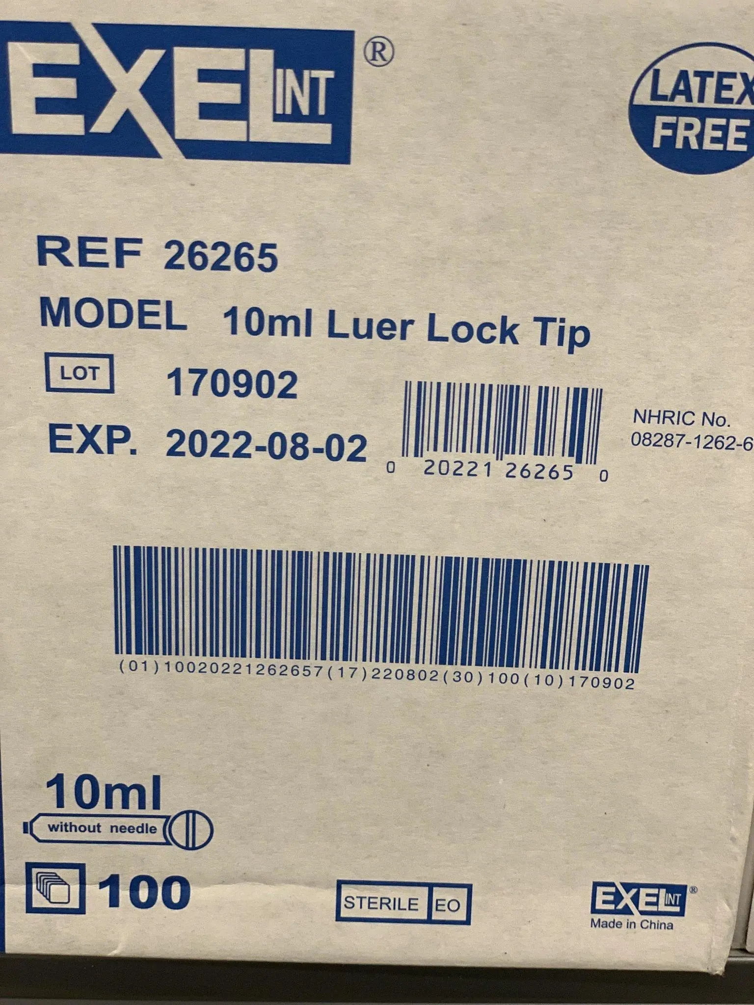 Exel General Purpose Sterile Syringes 10ml Luer Lock Tip 12CT - Walmart.com