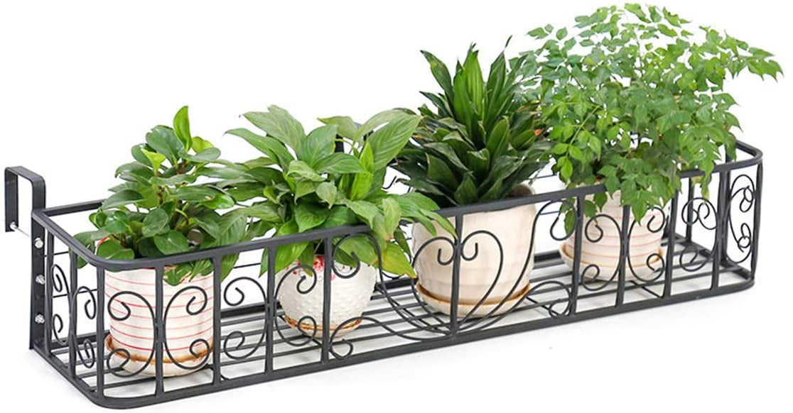 Balcony Hanging Flower Rack, Hanging Flower Pot Rack, Balcony Wrought ...
