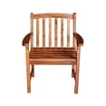 Outdoor Slatback Chair with Arms - Oiled Finish - Walmart.com