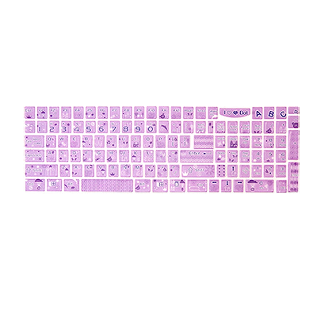 Unique Bargains Notebook Keyboard Balloon Heart Candy Flower Sticker ...