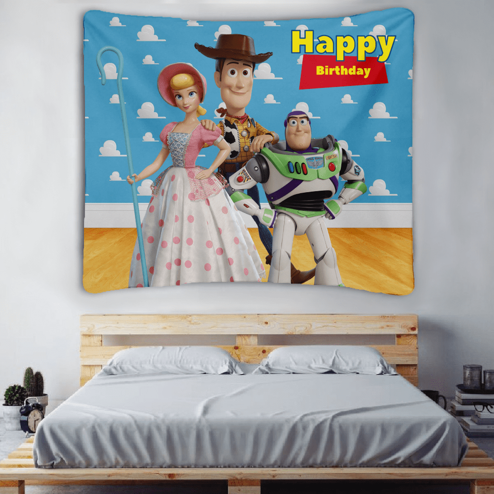 Toy Story Hanging Backdrops Likable Charming Animation Print Backdrop ...