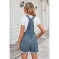 Pink Queen Women's Jean Loose Bib Overalls, Adjustable Straps, Cuffed ...