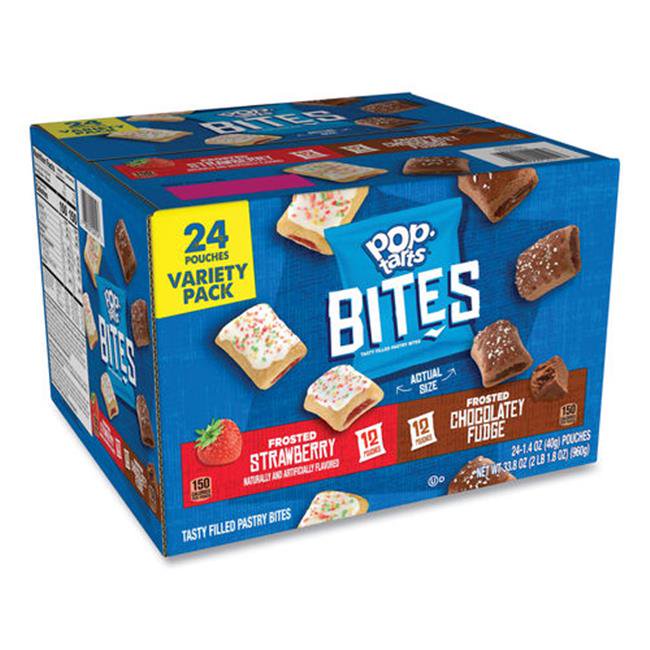 Pop-Tarts Bites Variety Pack Frosted Strawberry and Chocolatey Fudge 24 ...