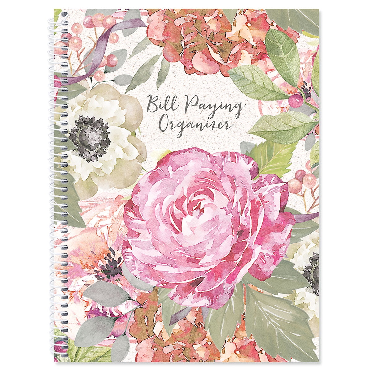 Current Pale Peony Bill Paying Organizer - Spiral Account Book, 14 File ...