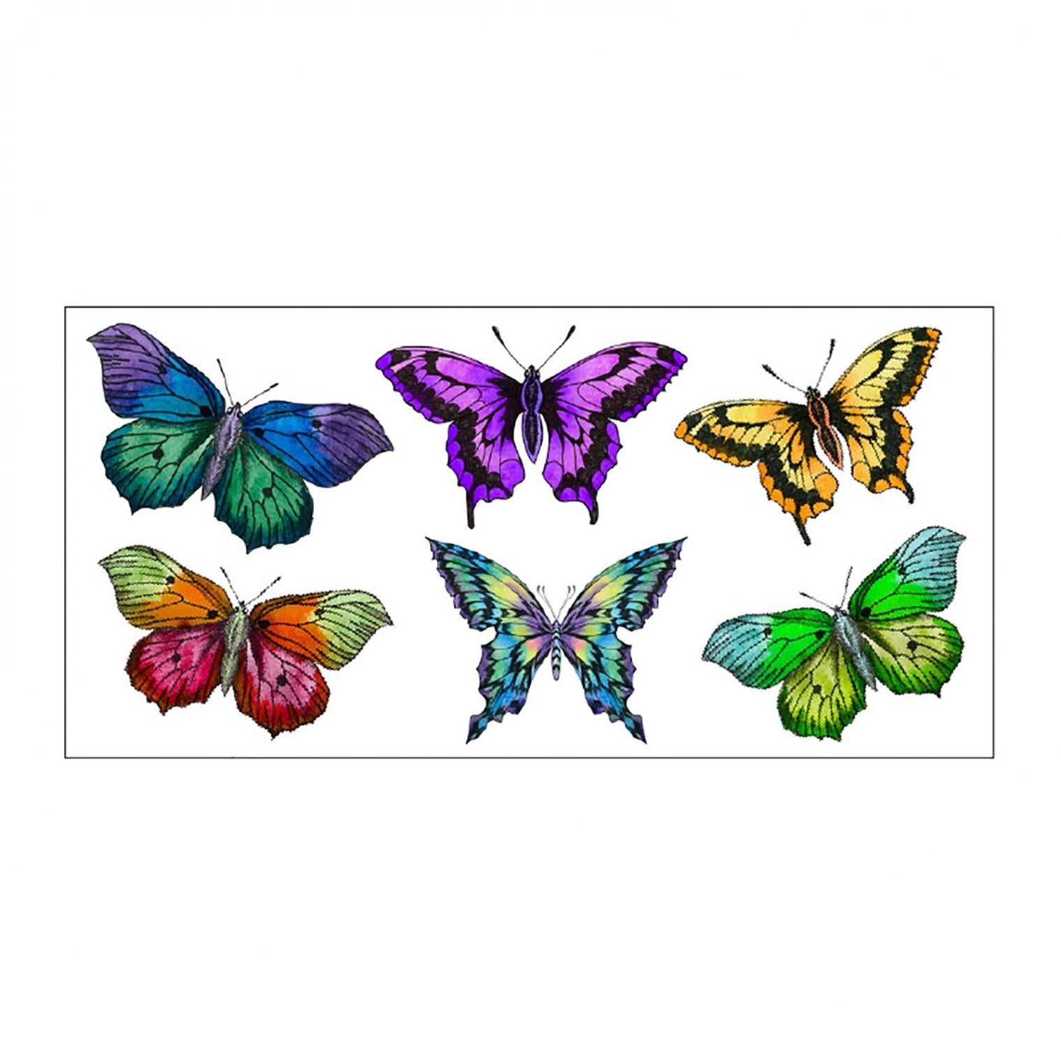 Qisiwole Temporary Tattoos For Women Adults 3d Butterfly Tattoo