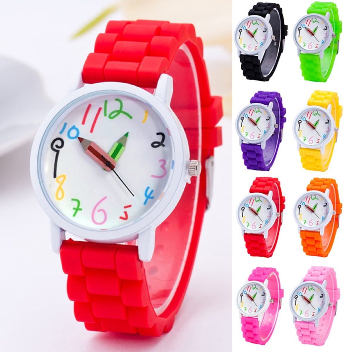 Travelwant Kids Watches 3D Cute Cartoon Waterproof Silicone Children ...