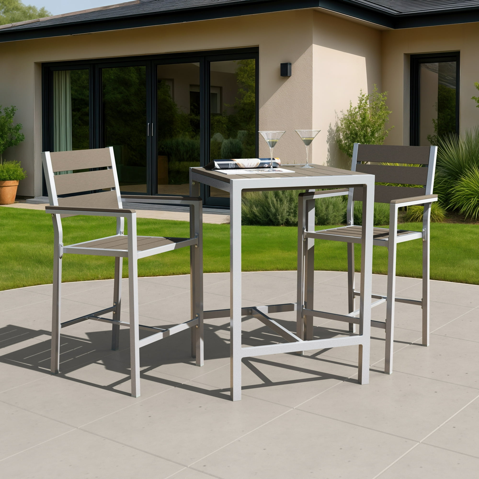 Click here for Corliving Gallant 3-Piece Aluminum And Poly-Wood O... prices