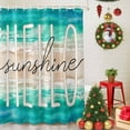 Hello Sunshine Shower Curtain, Coastal Beach Ocean Shower Curtains Set ...