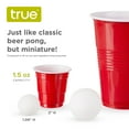 True Mini Beer Pong Game with Tiny Shot Glasses, 1.5 Ounce Red Party ...
