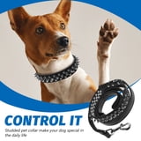 Pet Collar Spike Dog Neckwear Studded Puppy Chain Belt Leash for ...