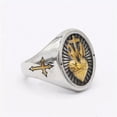 K-KED Vintage Sacred Heart Of Jesus Cross Ring Stainless Steel Men's ...