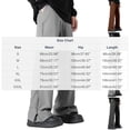 Fengqque Men Straight-leg Pants Elastic Drawstring Sweatpants Zipper ...