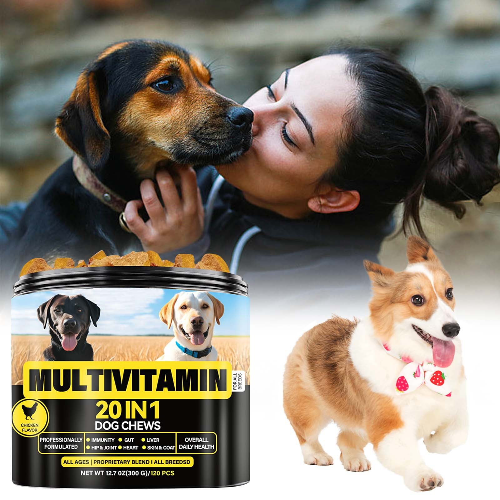 20 In 1 Dog Multivitamin Immunity Digestion Joint and Heart Health ...