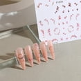 8 Sheets 4 Styles Plant Theme Plastic Self Adhesive Nail Art Stickers ...