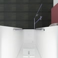 Sunny Shower 30 Inw X 72 Inh Bi Fold Hinged Semi Frameless Chrome