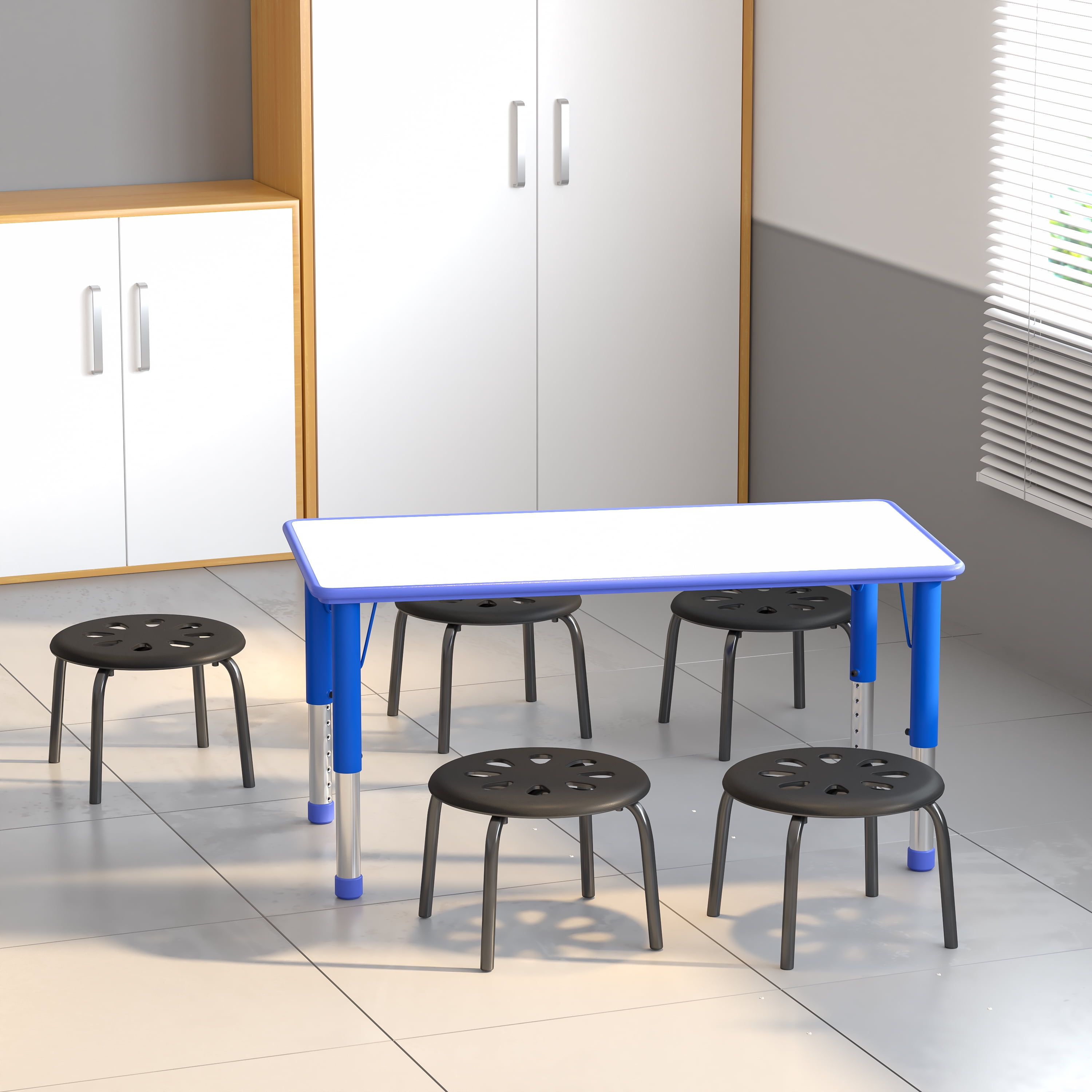 Emma + Oliver Plastic Nesting Stack Stools - Classroom/Home, 11.5 ...