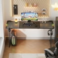 Huracan 63 inch Gaming Desk with LED Lights Z Shaped Gaming Table ...