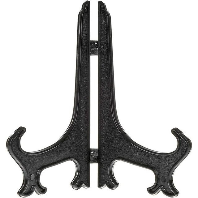 Plastic Display Stand, Black Plastic Easel Plate Display Photo Holder ...