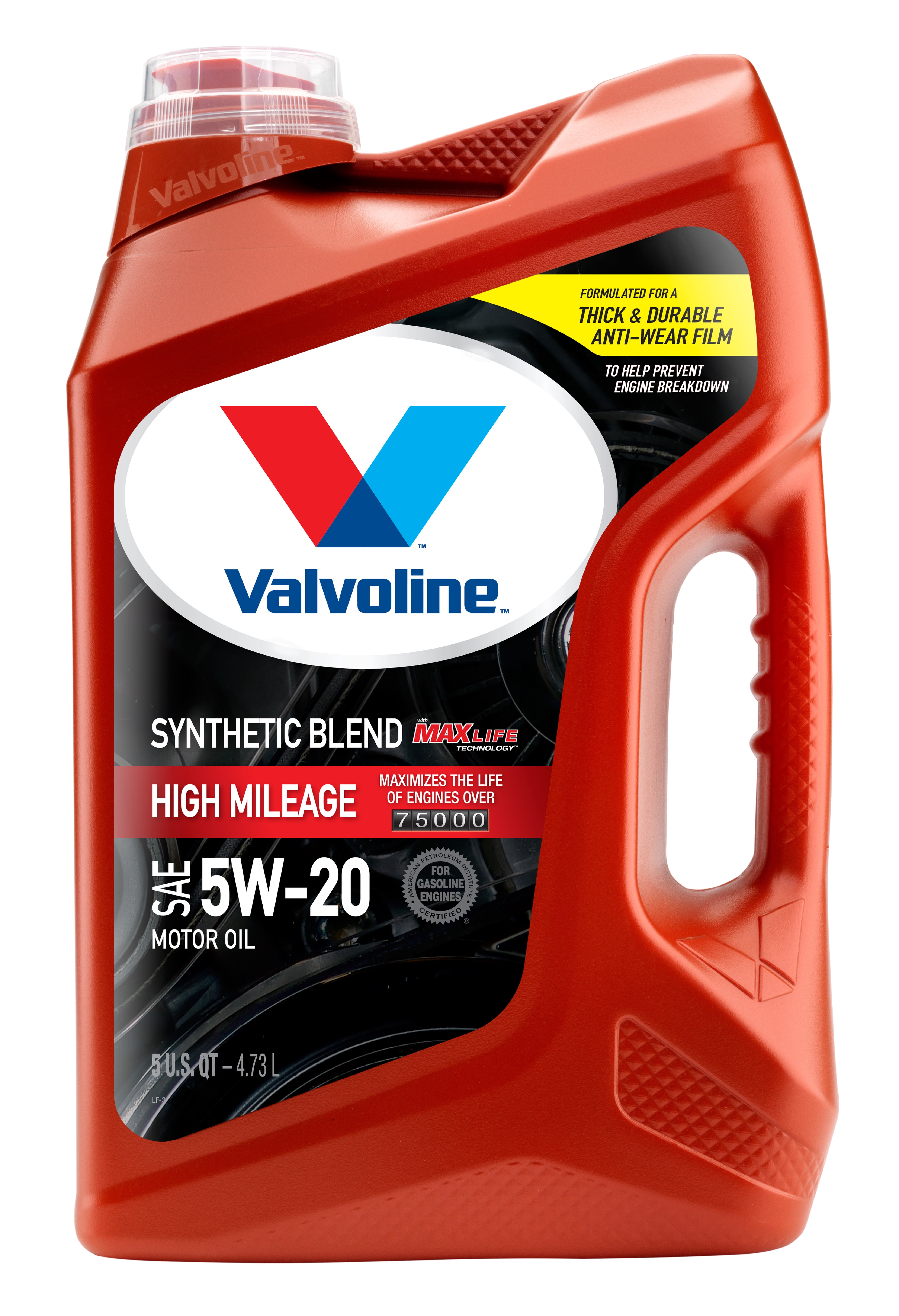 Valvoline 5W 20 MaxLife High Mileage Motor Oil 5qt Walmart