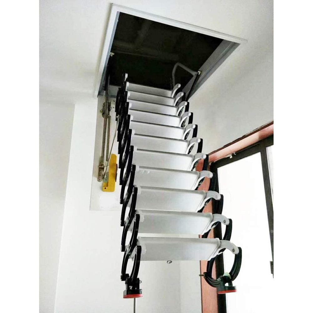 INTBUYING Folding Loft Ladder Stairs Attic Extension Ladder Heavy Duty intbuying-folding-loft-ladder-stairs-attic-extension-ladder-heavy-duty