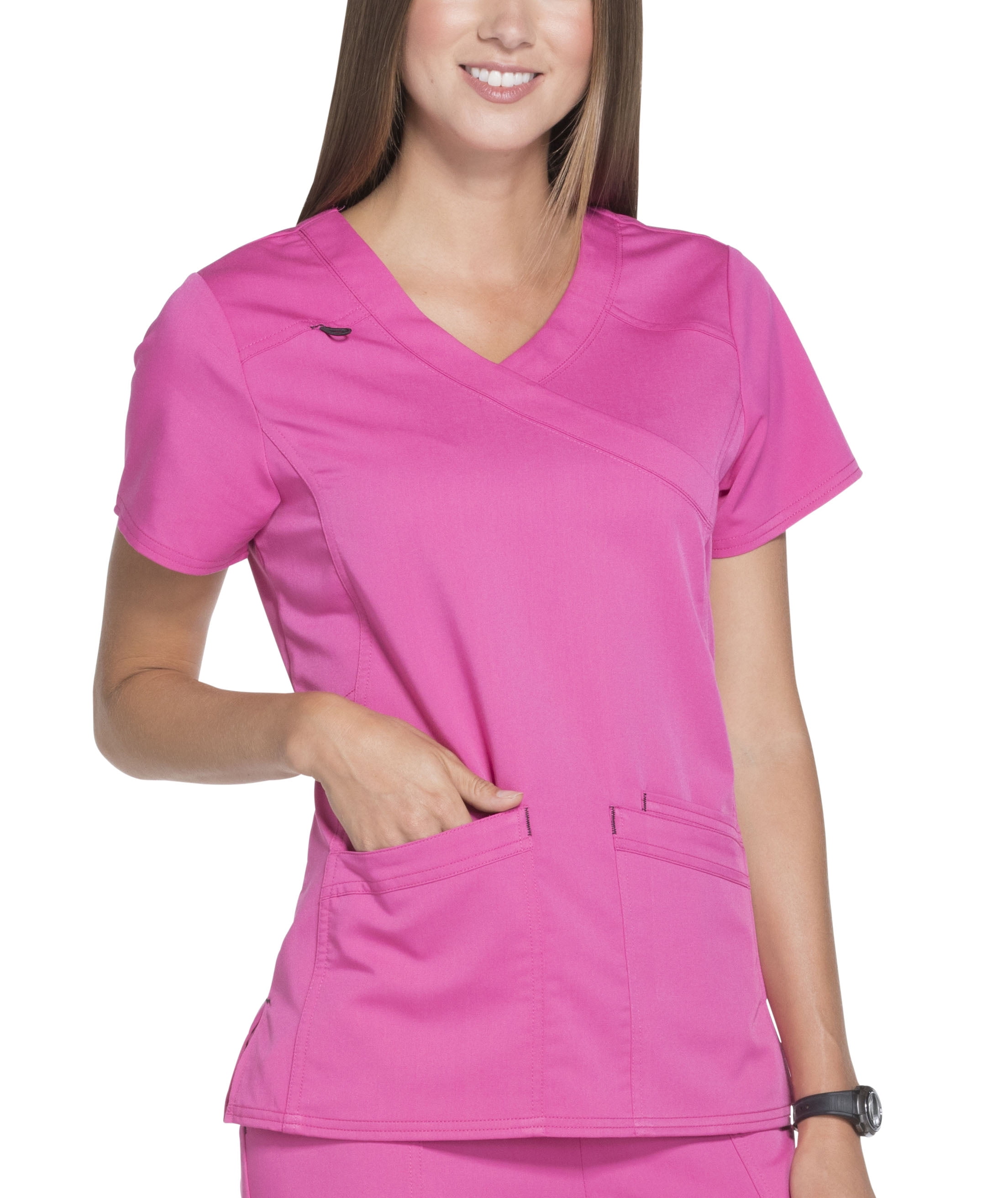 Scrubstar Women's Premium Collection Stretch Mock Wrap Scrub Top ...