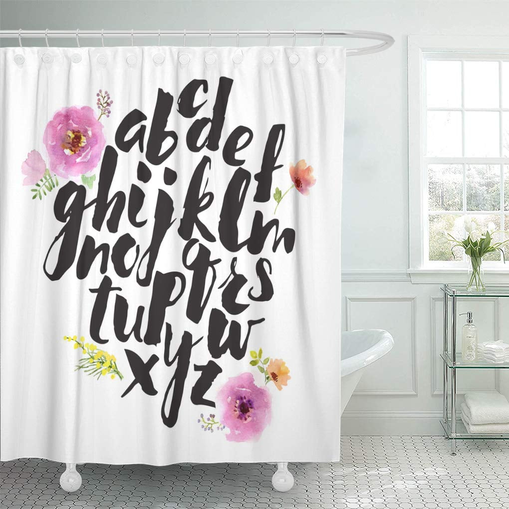 CYNLON Hand Alphabet Written Brush Pen Letters are Decorated Watercolor ...