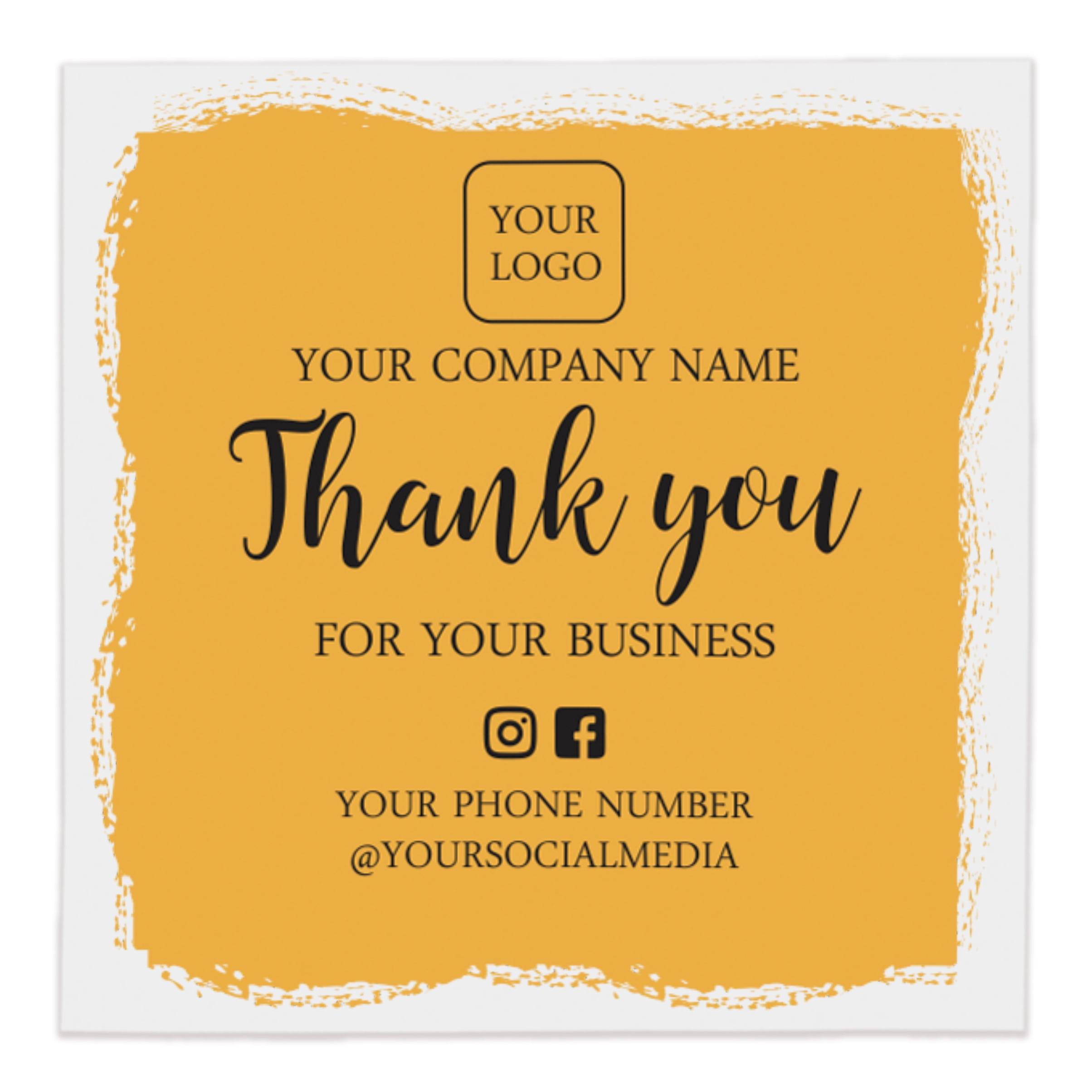 Printtoo Label for Small Business-100 SquareCustom VinylPersonalized ...