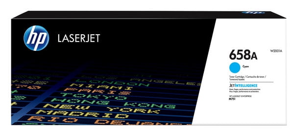 Cartucho Tóner HP 658A - Cian - LaserJet - Original (W2001A) HP W2001A ...