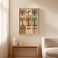 Affixzi Palm Tree Grid Poster, Minimal Tropical Art Print, Paper Wall ...