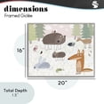 Stupell Industries Forest Animals Out and About Gray Framed Giclee Art ...
