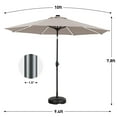 Ainfox 10ft Patio Led Lighted Umbrella with Weight Base,Outdoor Table ...