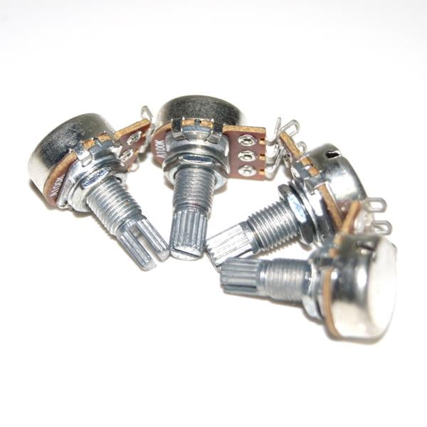 4Pcs A100K 100K s Audio Taper Potentiometer Logarithmic Pot Split Shaft ...