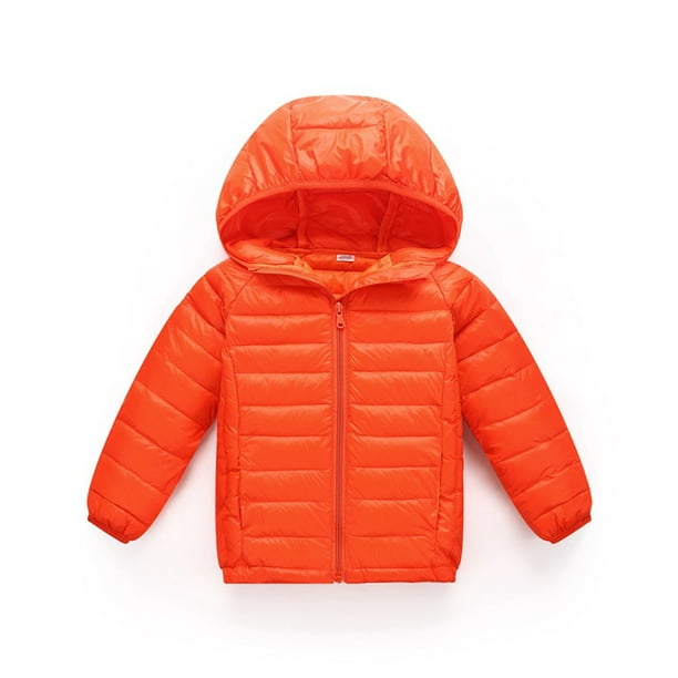 Little Girls Boys Winter Coats & Jackets Kids Lightweight Padded Hooded ...