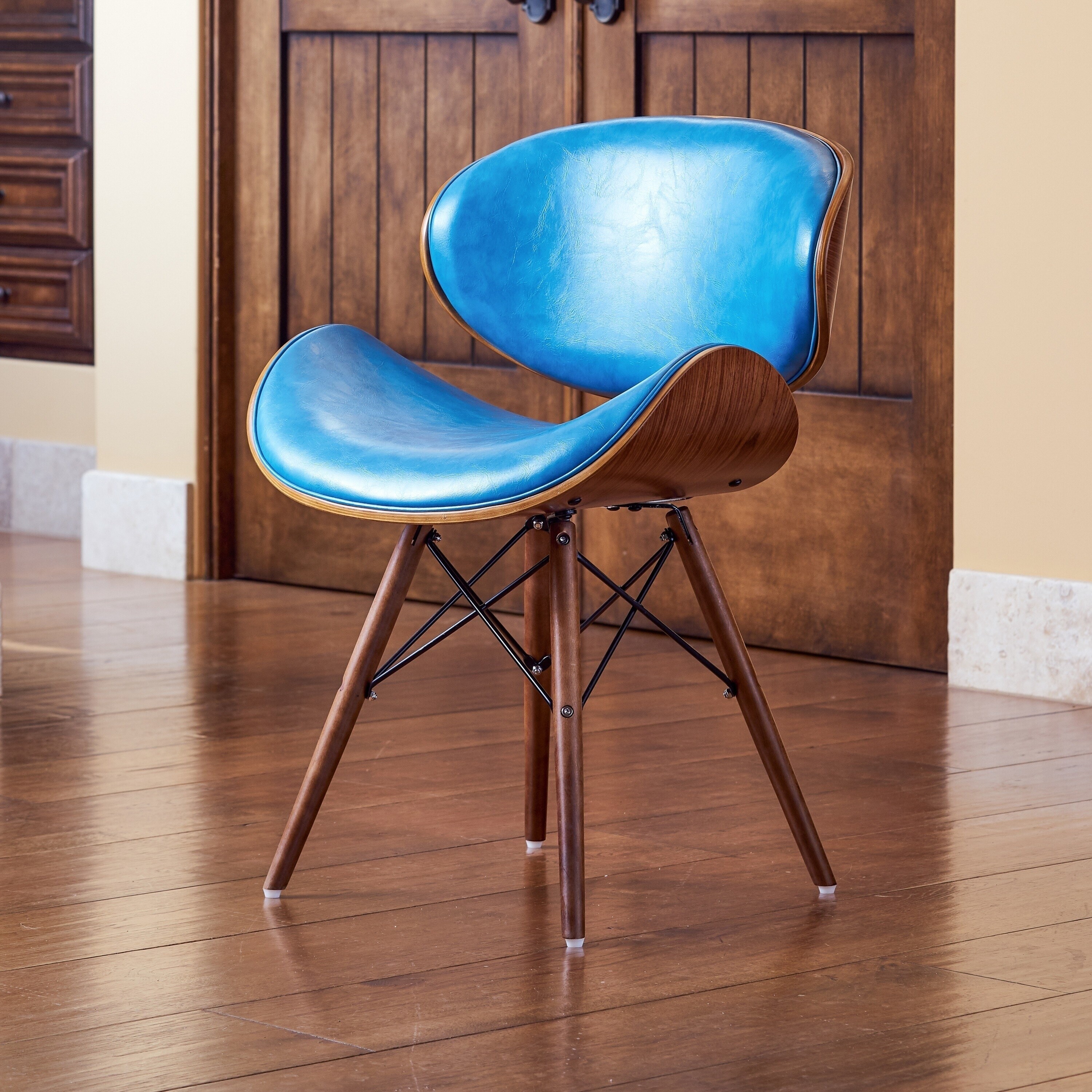 Corvus Madonna Mid-century Teal Accent Chair Accent Chairs, Dining ...