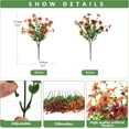 12 Bundles Outdoor Artificial Silk Flowers with Eucalyptus Stems, UV ...