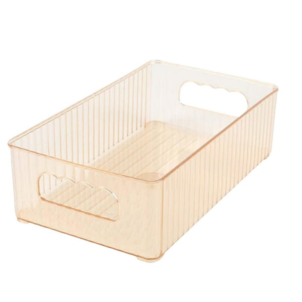 Clear Storage Boxes Basket Container with Handle for Kitchen Cabinet ...