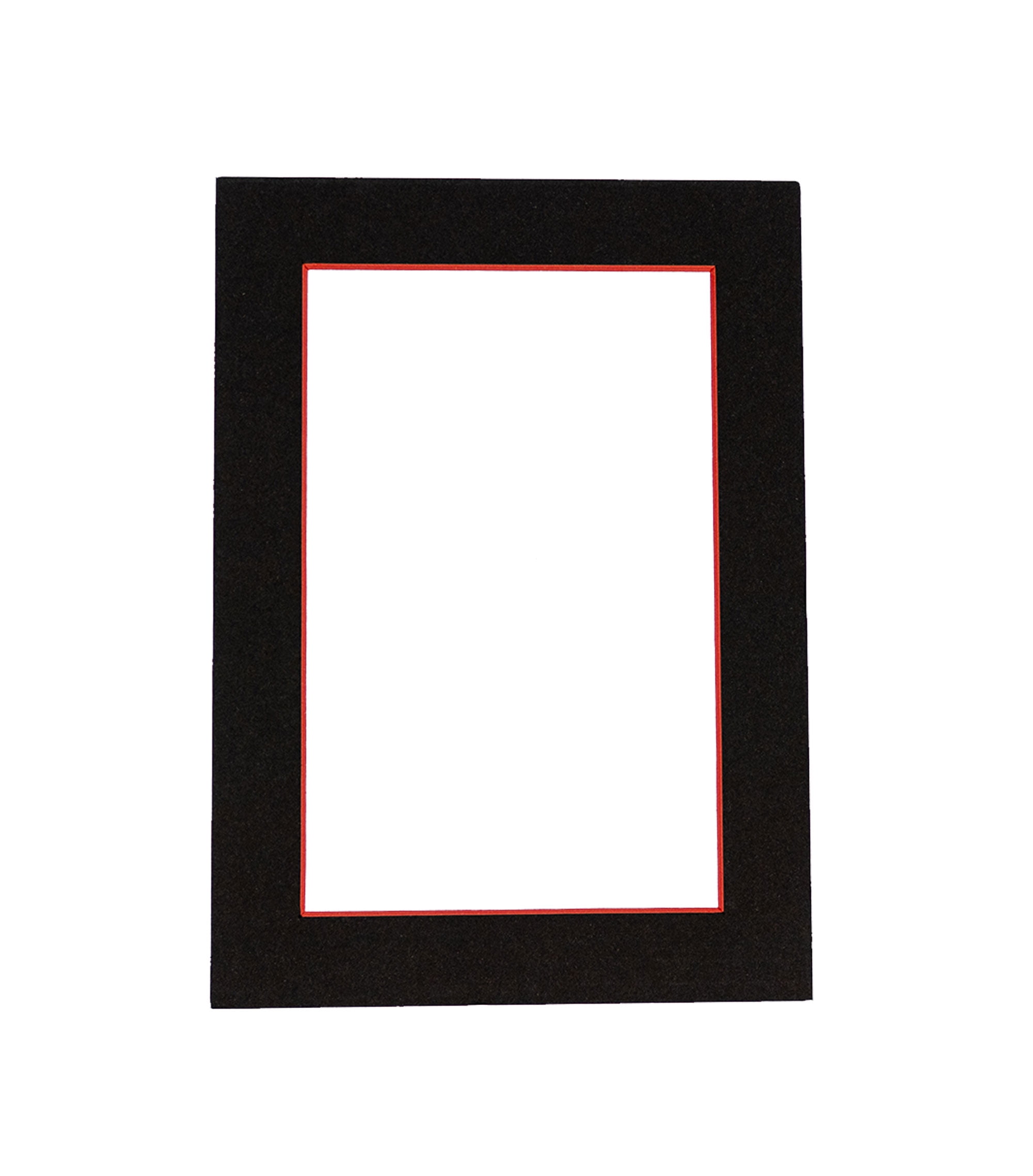 Black Acid Free 8.5x11 Picture Frame Mat with Red Core Bevel Cut for ...
