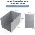 28"L × 20"W × 17"H Foldable Cat Litter Box Enclosure, All-in-One Litter ...