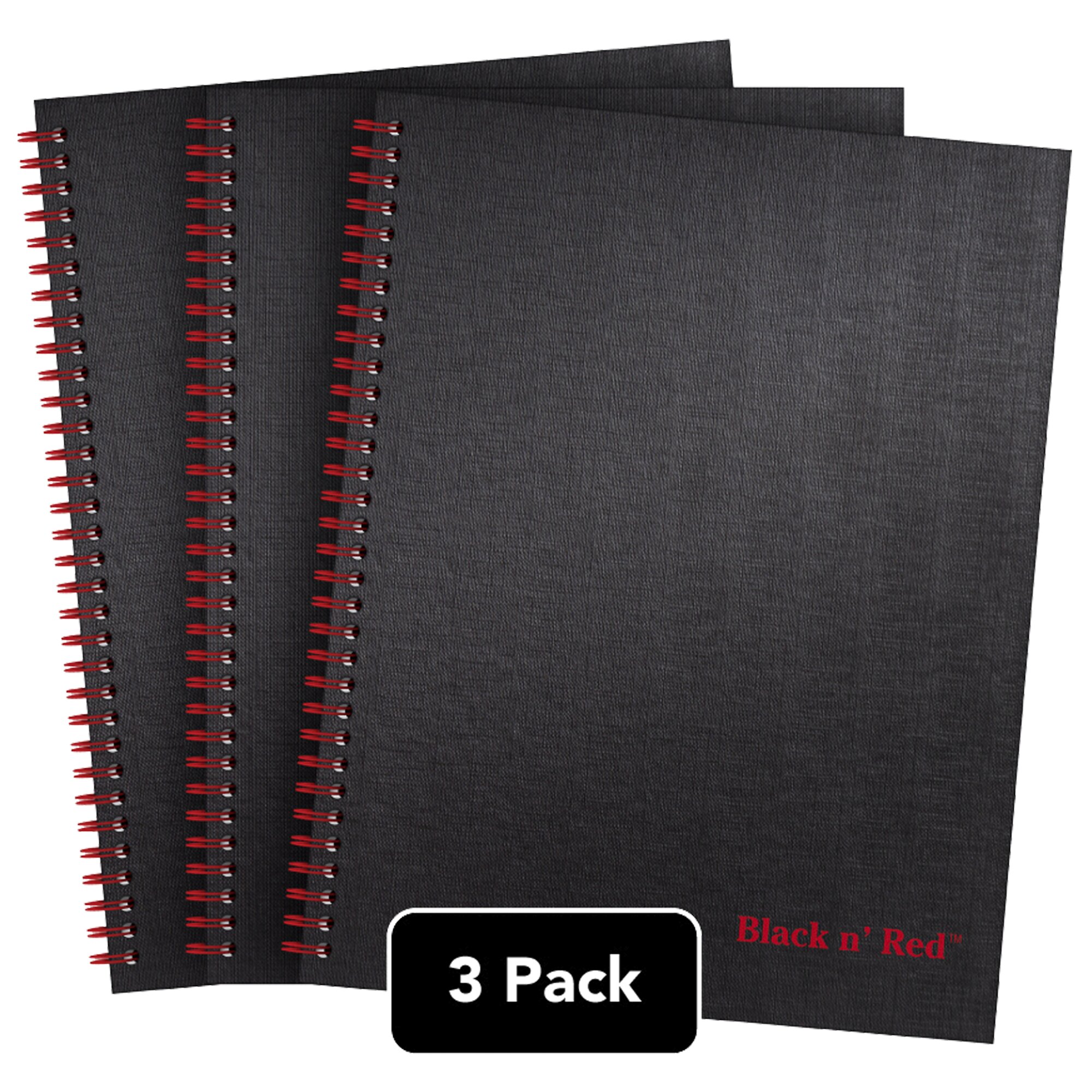 Black n' Red Hardcover Business Notebook, Twin Wire, 70 Sheets, 11" x 8 ...