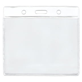 4X3 Name Badge Holder - Heavy Duty Clear Plastic Horizontal 4 x 3 Name ...