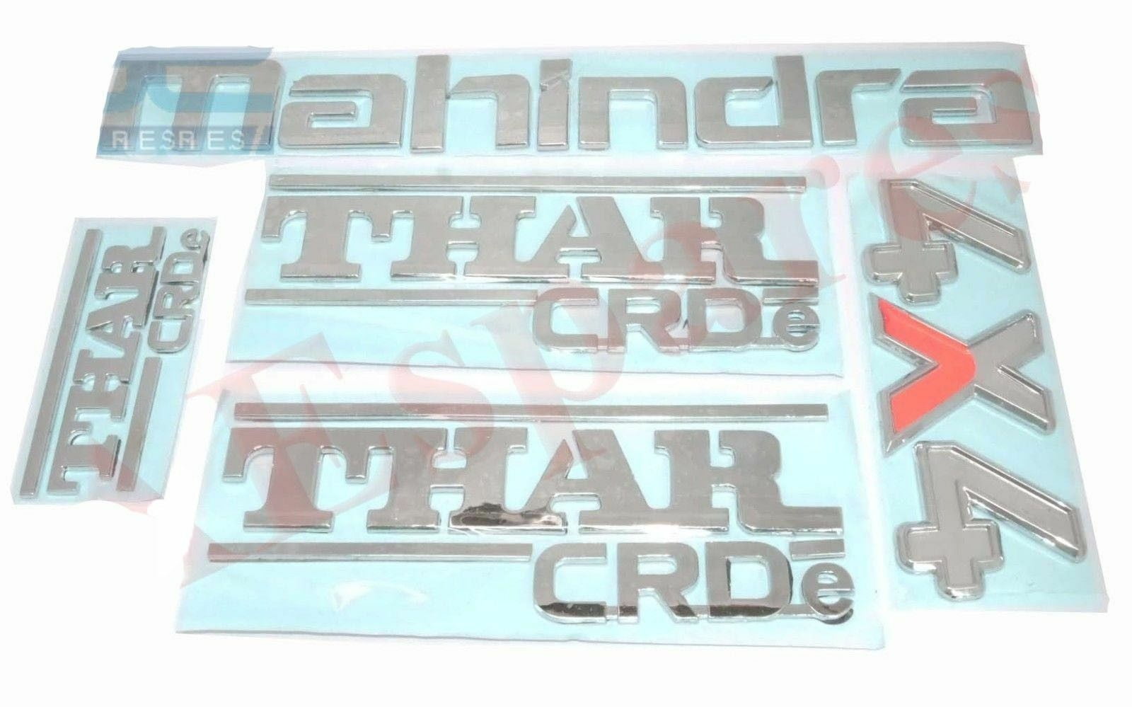 Mahindra Thar CRDE 4x4 Monogram Badge Logo Emblem Set Plastic - Walmart.com