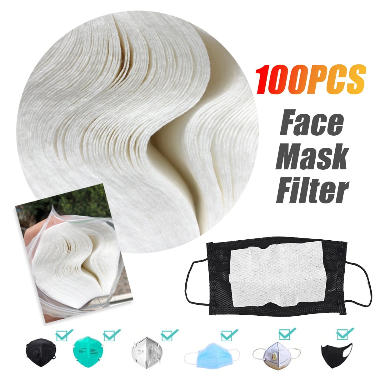 100PCS Disposable medical Face Masks Gasket Safety Health Care Mouth ...