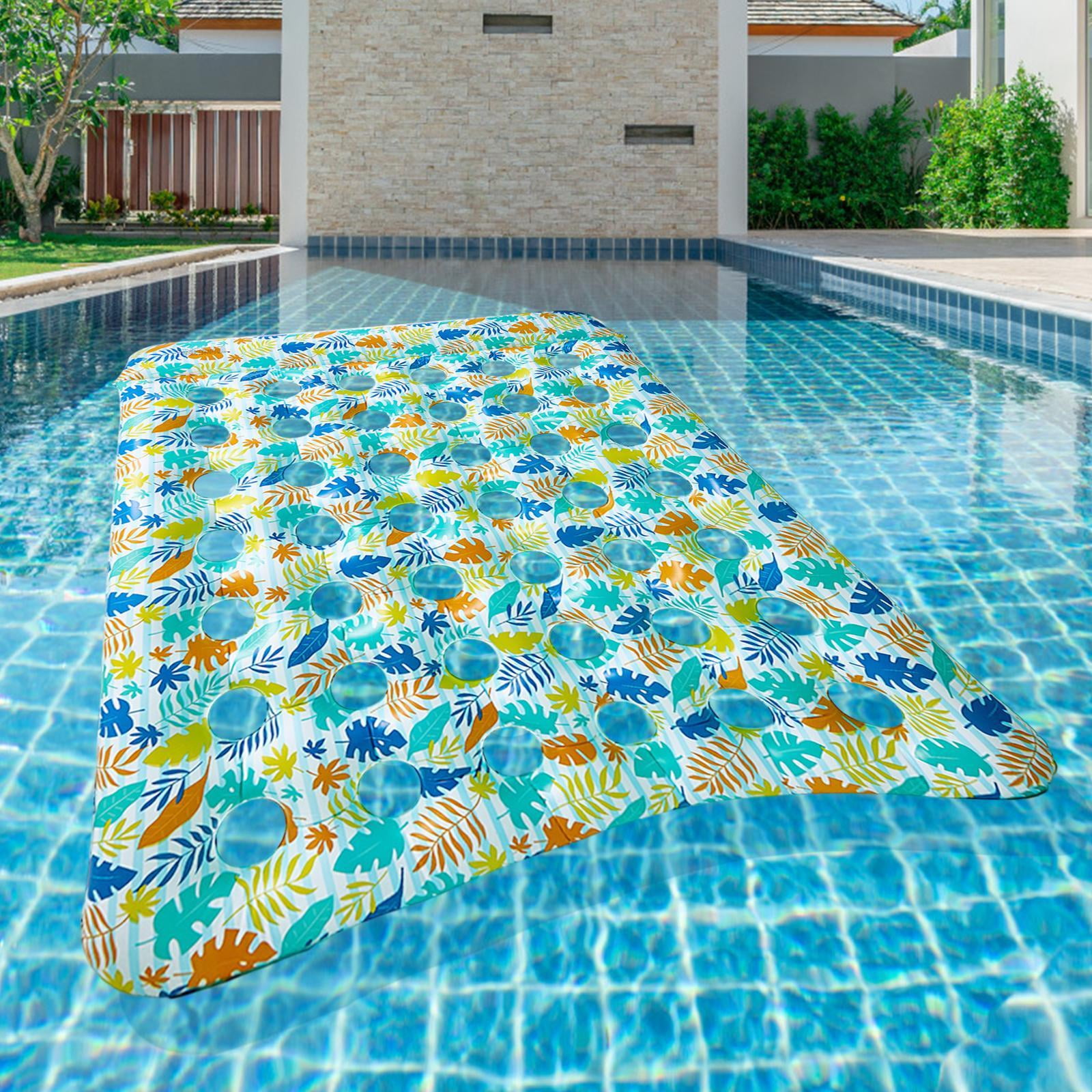 Colaxi Inflatable Pool Float Mat Ergonomic Swimming Raft for Vacation ...