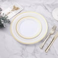 200PCS Gold Plastic Plates, 10.25 Inch Disposable Dinner Plates with ...