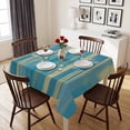 Square Tablecloths, Blue Wood Grain Texture Waterproof Table Cloths ...