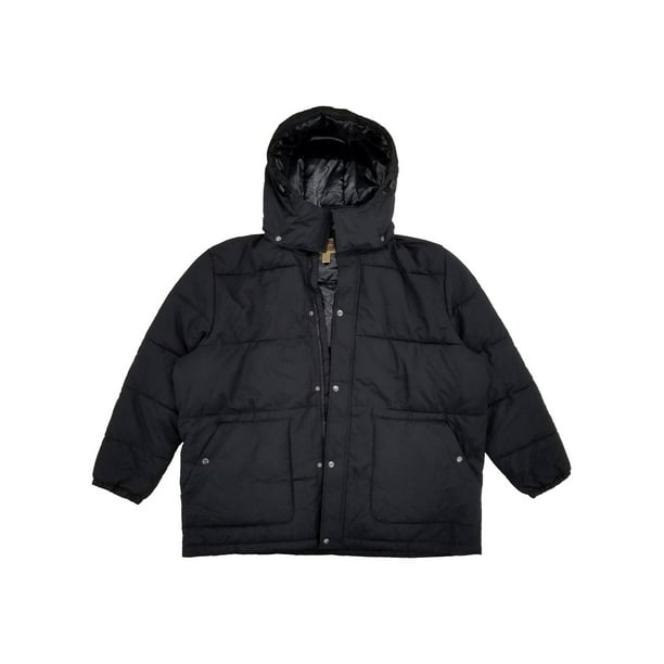 The Foundry Mens Black Heavyweight Insulated Puffer Jacket Coat 3XL ...
