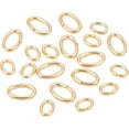 600Pcs 2 Style Brass Open Jump Rings Long-Lasting Plated Golden 300pcs ...
